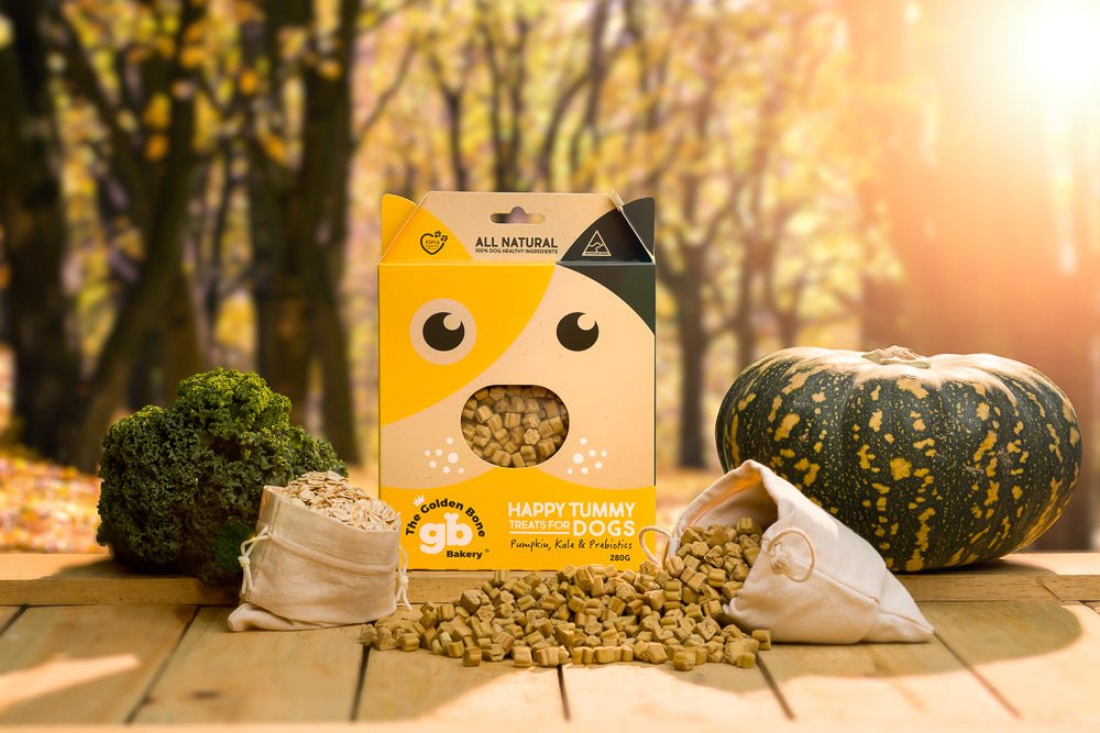 Happy Tummy Dog Treats with Prebiotics 280g – The Golden Bone Bakery